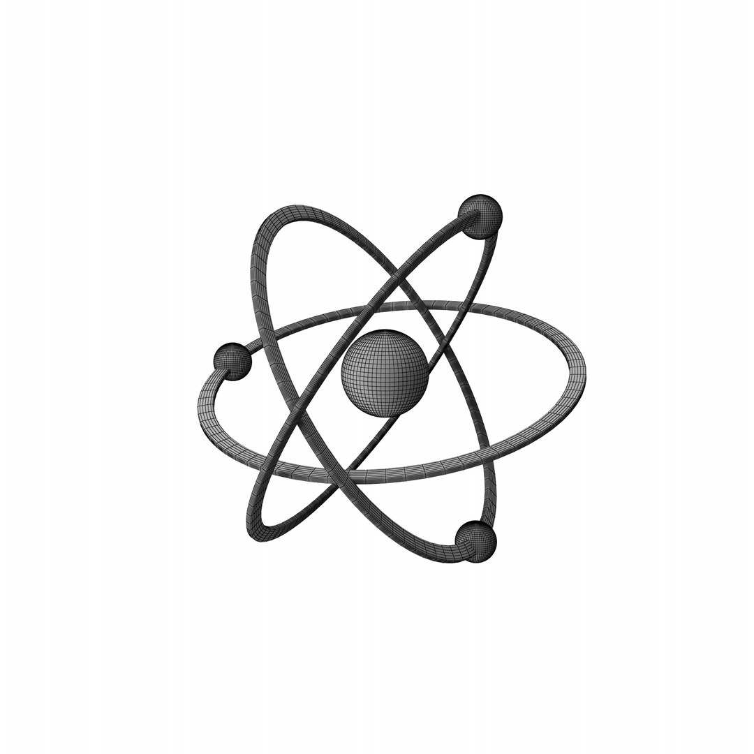 3D Atom Symbol Gold Model - TurboSquid 2305785