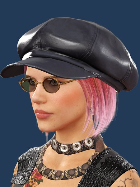 modelo 3d Personaje realista de Girl-Harper con tatuaje de estilo ...