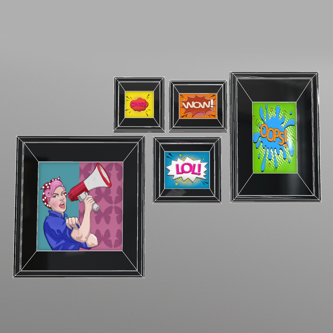 3D pop art model - TurboSquid 1289460