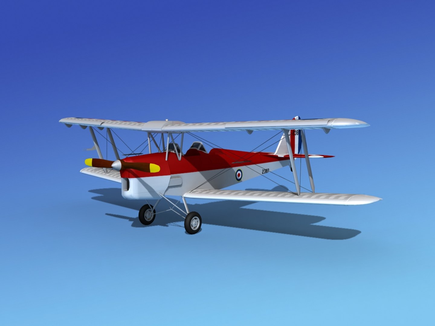 3d Model Tiger Moth Dehavilland