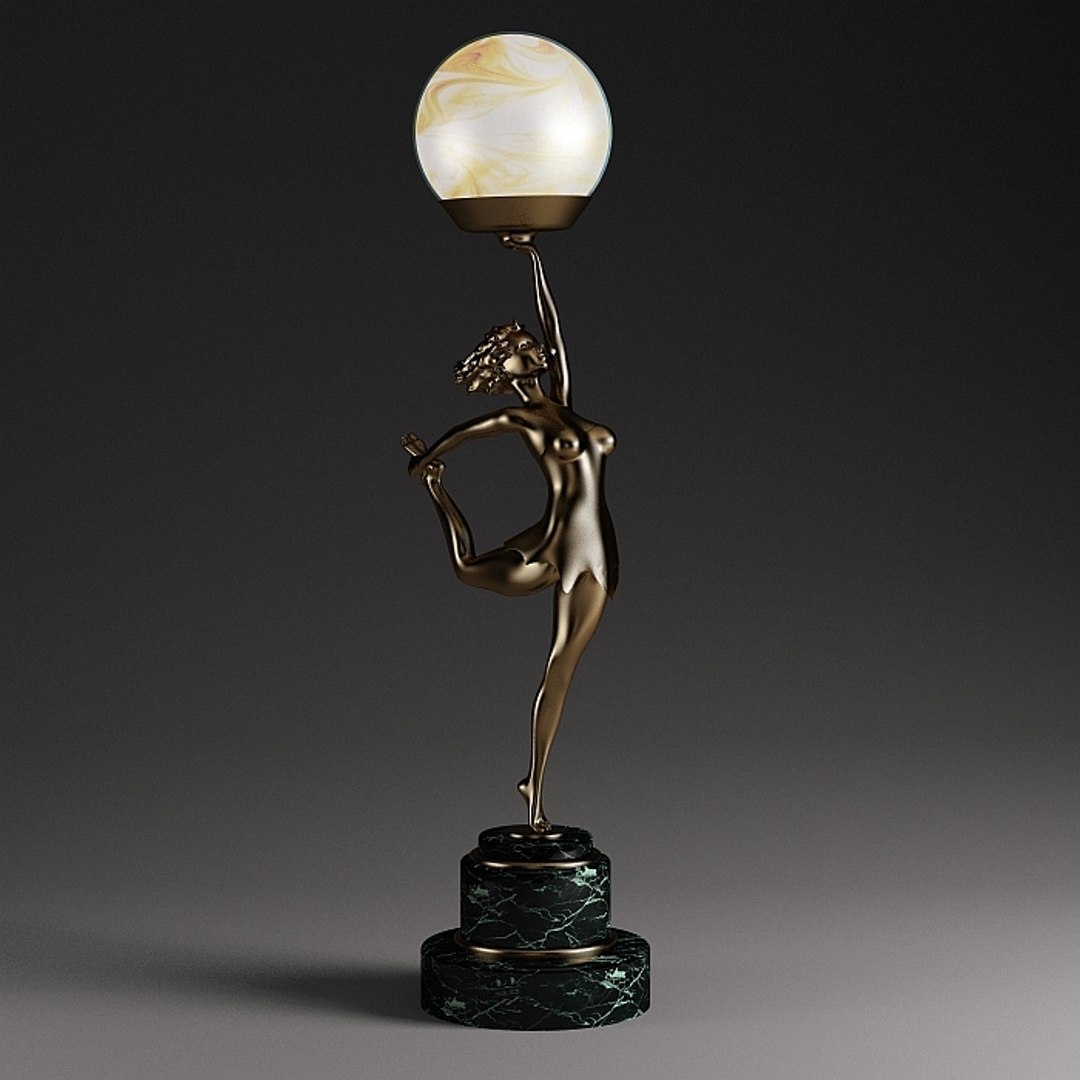 3d Model Female Lamp Art