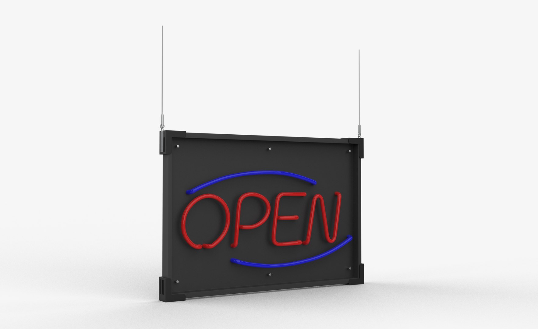 Open Neon Sign 3D Model 3D - TurboSquid 2351594