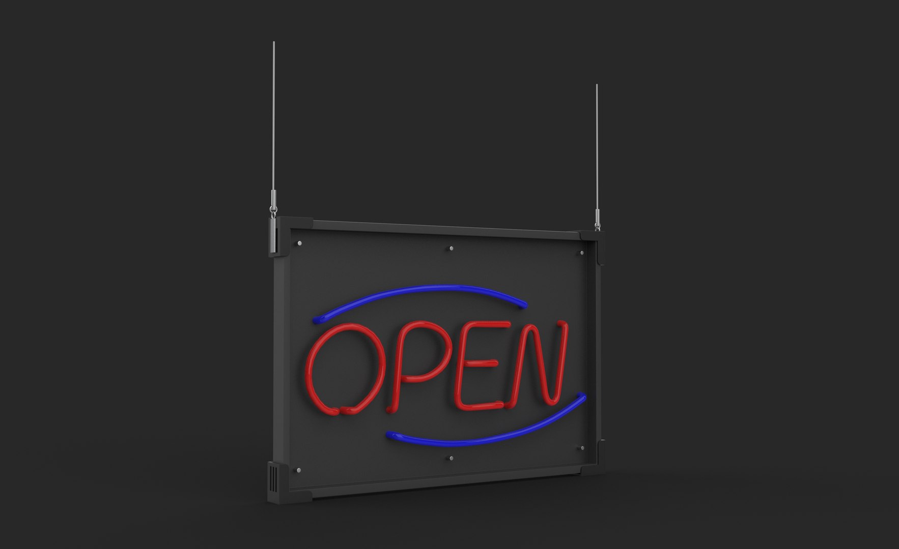 Open Neon Sign 3D Model 3D - TurboSquid 2351594