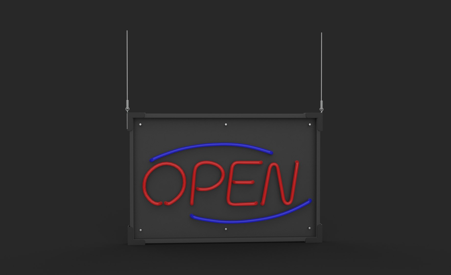 Open Neon Sign 3D Model 3D - TurboSquid 2351594