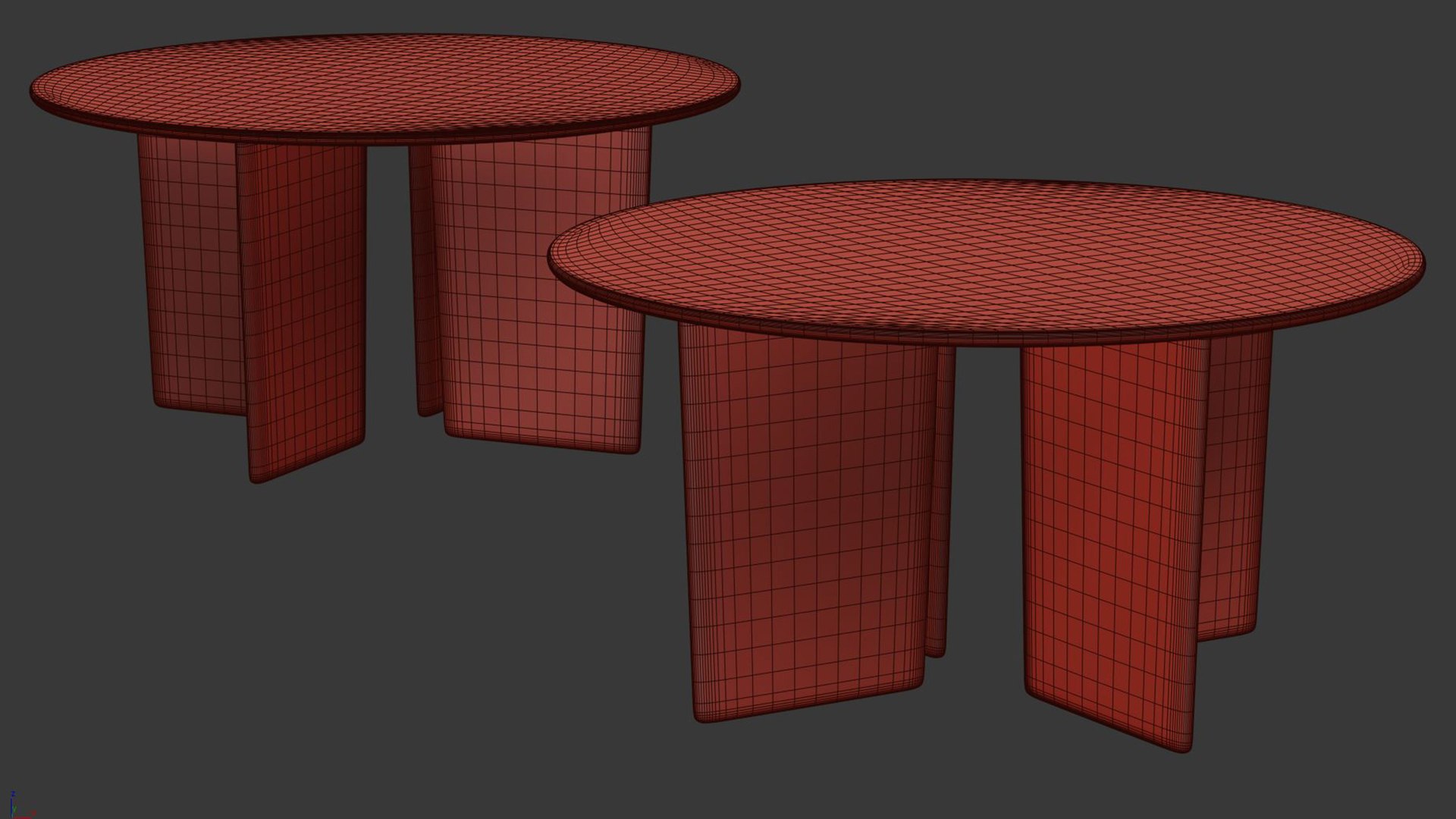 HBF Torre Round Conference Table With 4 Legs 3D Model - TurboSquid 2030851