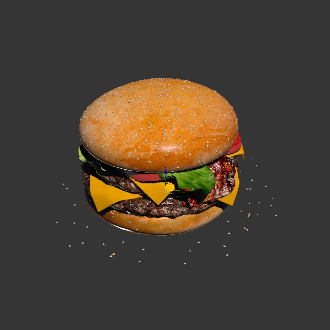 Double Cheeseburger Hq Burger 3D Model - TurboSquid 1515205