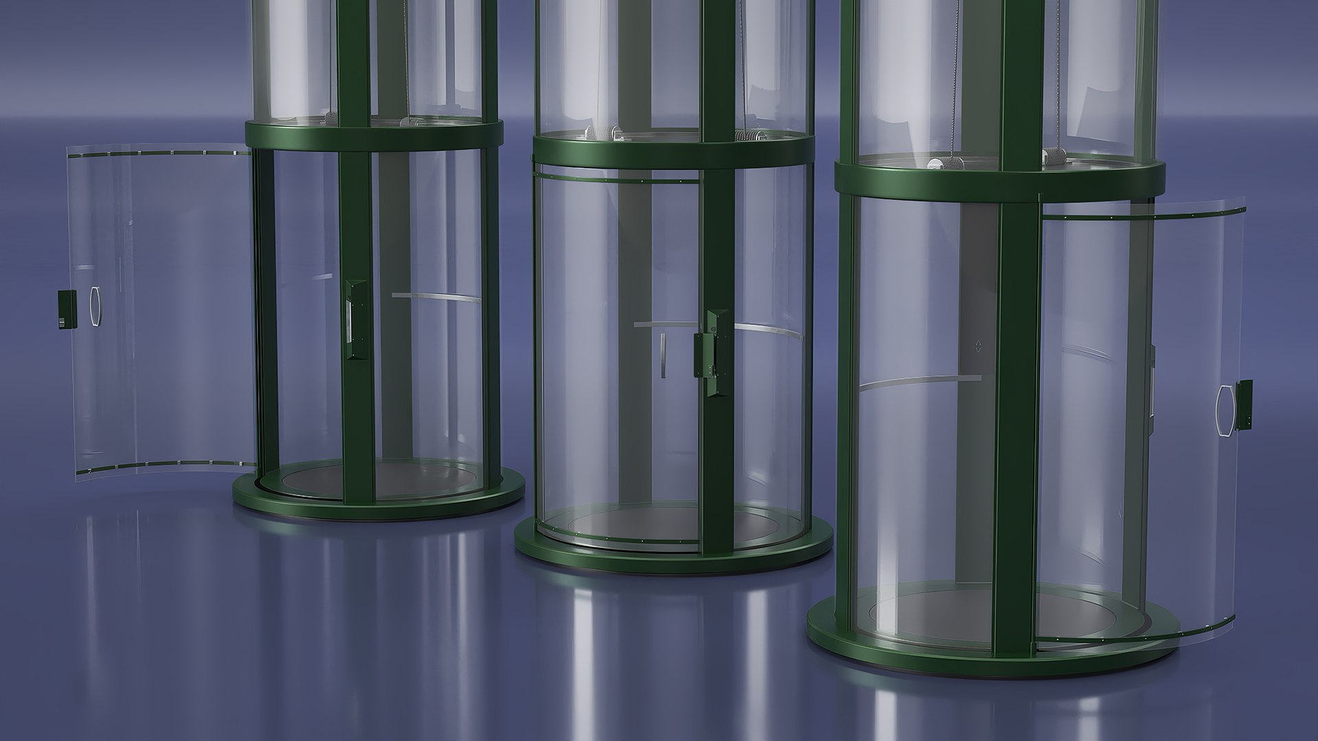 3D Model Petite Glass Lift Green - TurboSquid 2300592