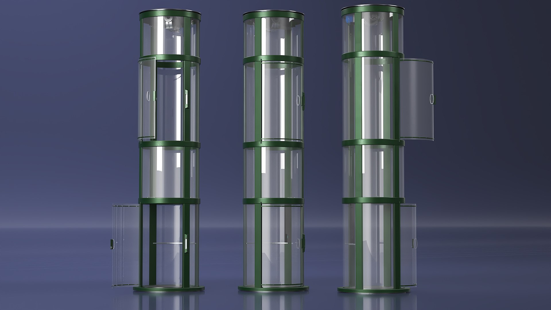 3D Model Petite Glass Lift Green - TurboSquid 2300592