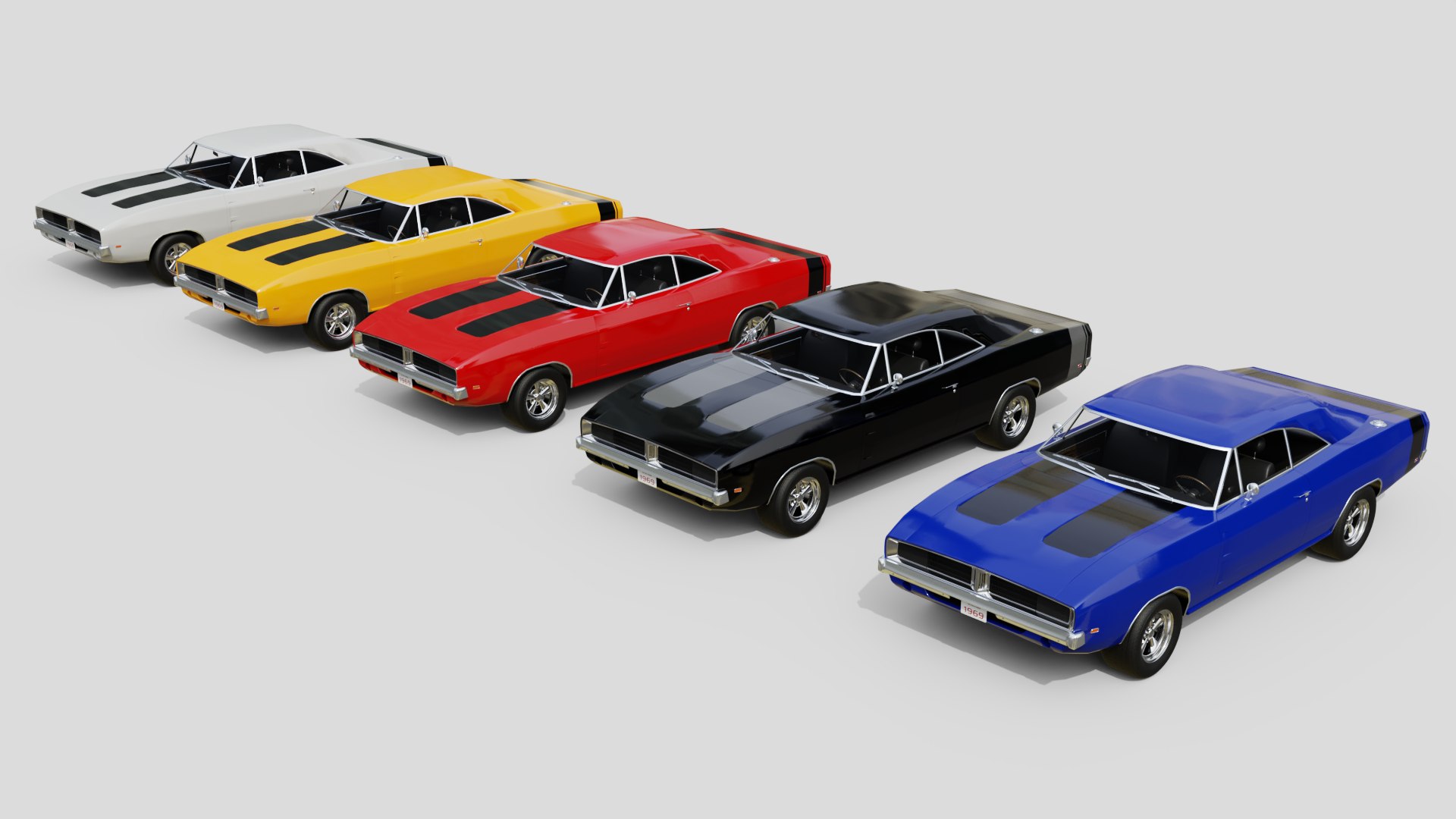 Classic Muscle Car Realistic And Game-Ready 3D Model - TurboSquid 2345013