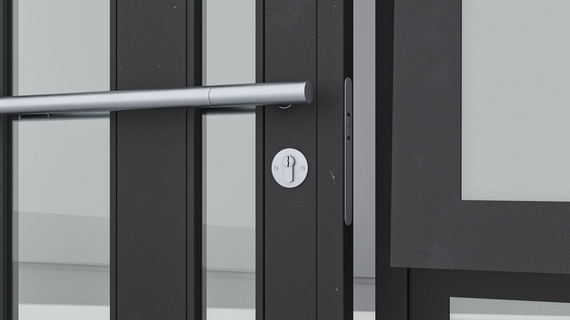 3D Aluminium Door 272 Model - TurboSquid 2050357