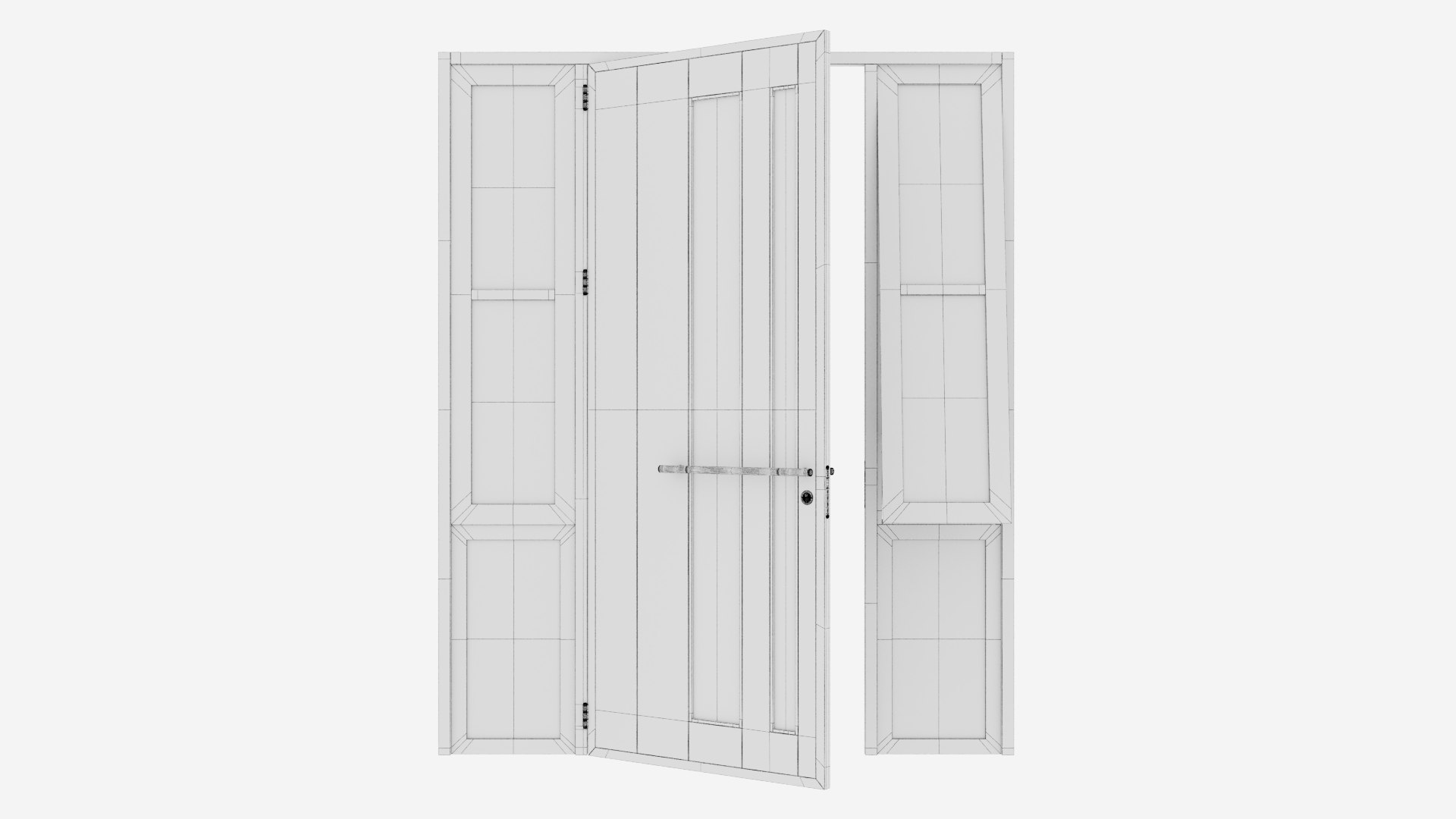 3D Aluminium Door 272 Model - TurboSquid 2050357