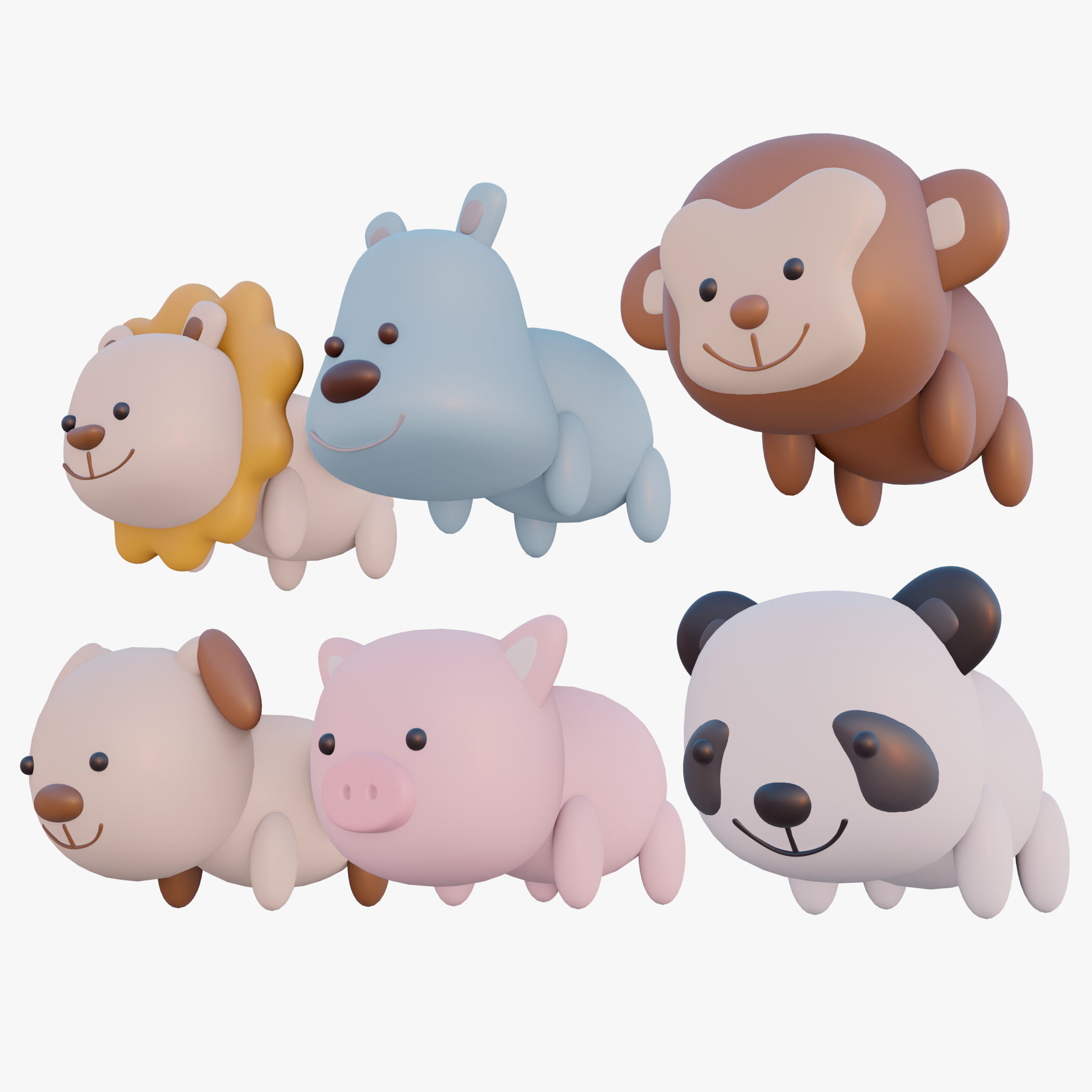 3D Animals Pack Low-poly 3D model - TurboSquid 1886934