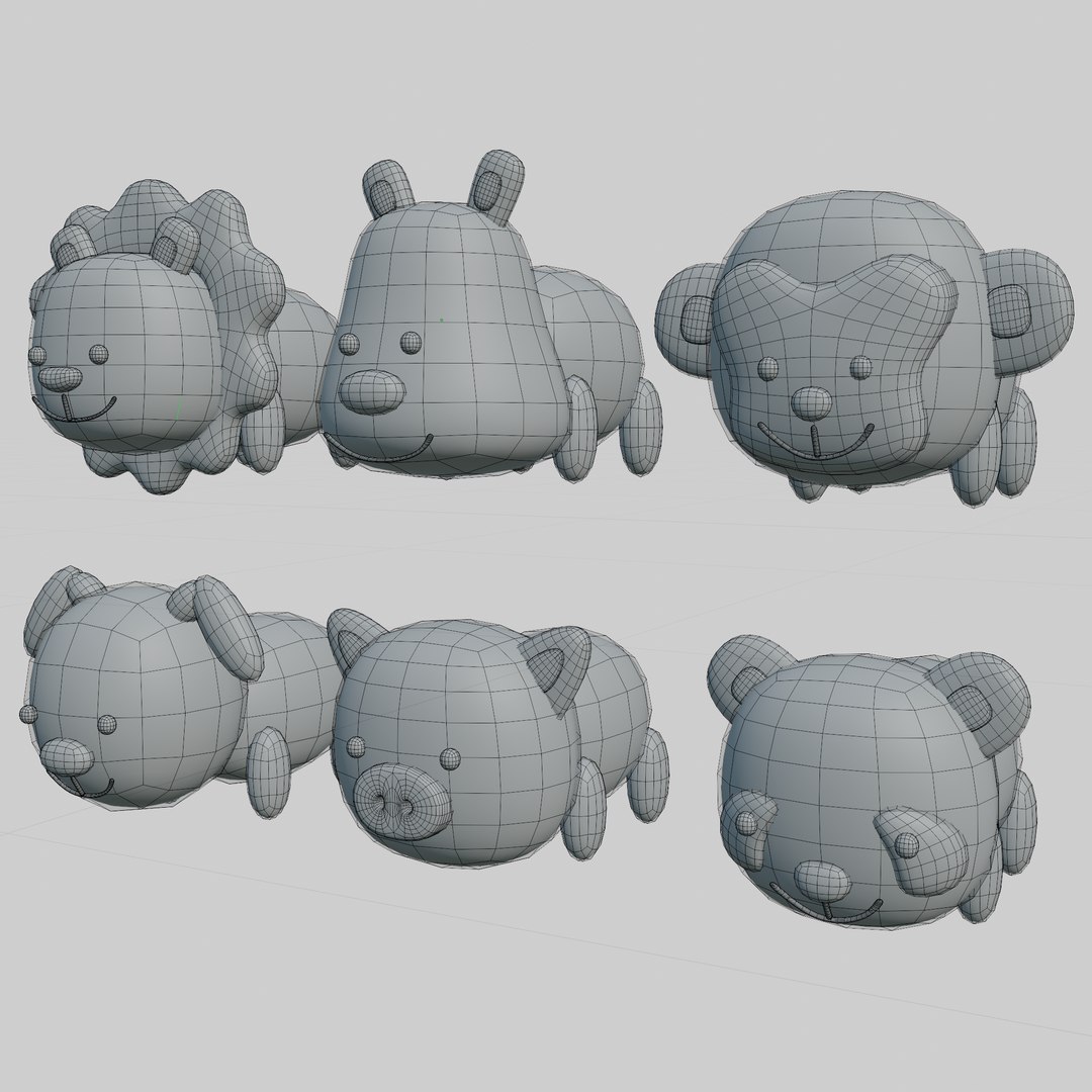 3D Animals Pack Low-poly 3D Model - TurboSquid 1886934