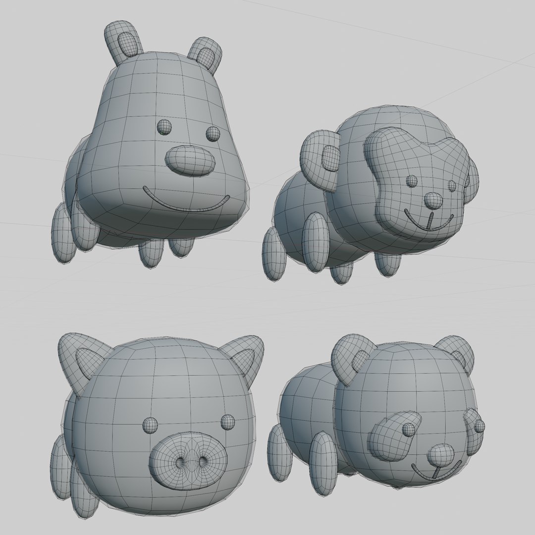 3D Animals Pack Low-poly 3D Model - TurboSquid 1886934