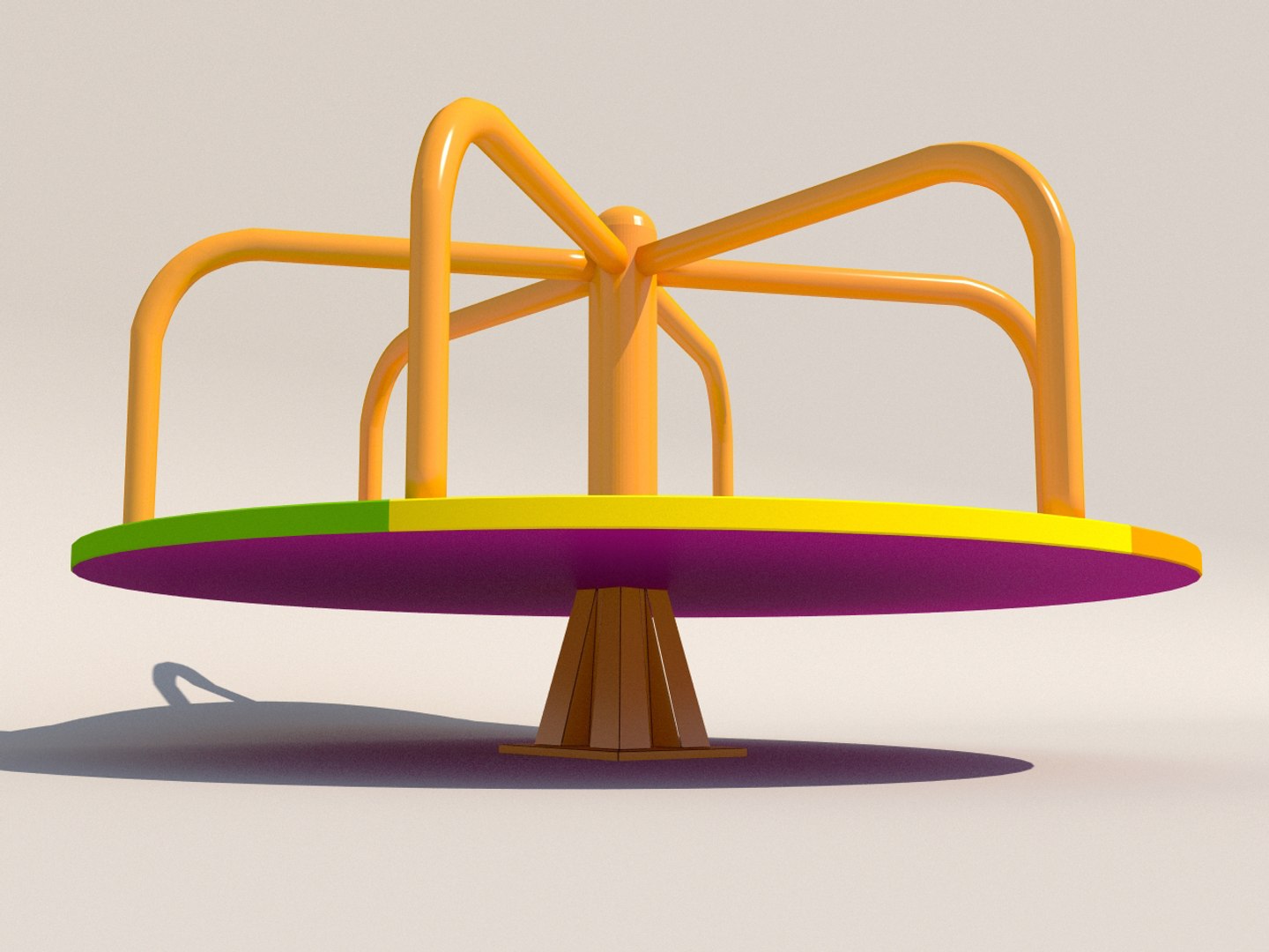 3d Carousel Playground Model