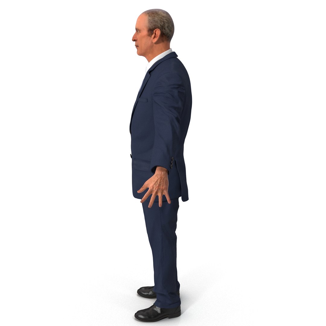 3d model george w bush rigged