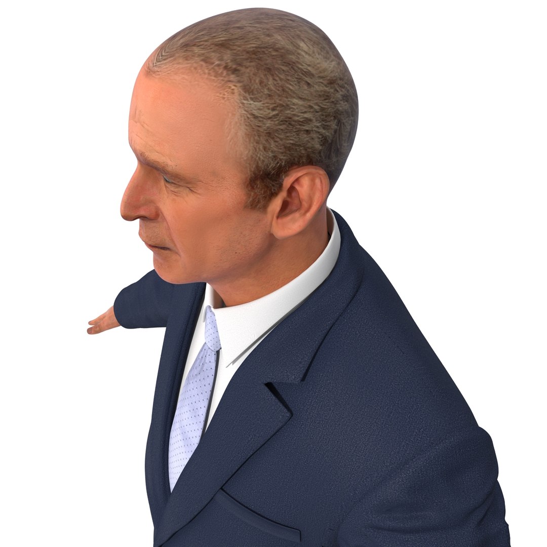3d model george w bush rigged