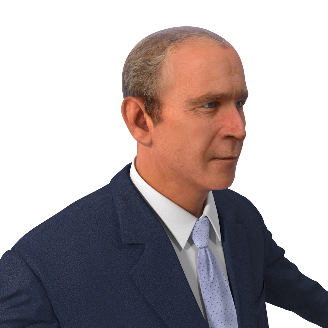 3d model george w bush rigged