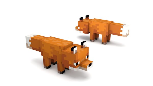 modelo 3d Zorro de Minecraft - TurboSquid 2347444