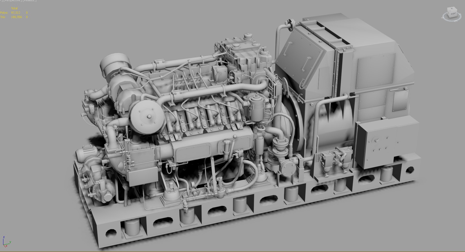 Ship Service Diesel 3d X