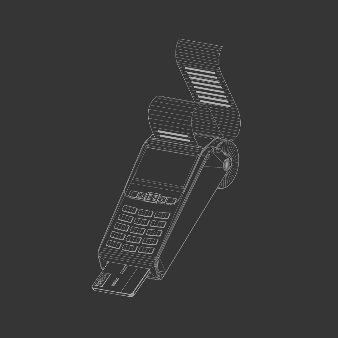 3D Simple Credit Card Terminal - TurboSquid 1934773