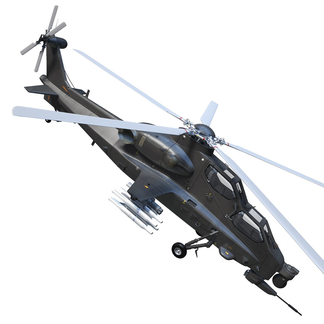 3d max caic wz-10 attack helicopter