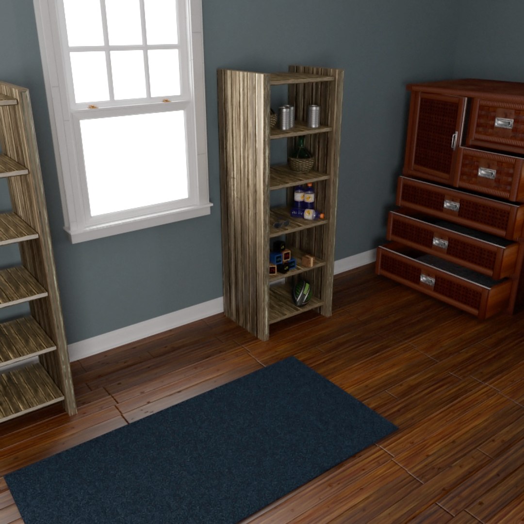 3D Model Realistic Bedroom Home Room - TurboSquid 1149188