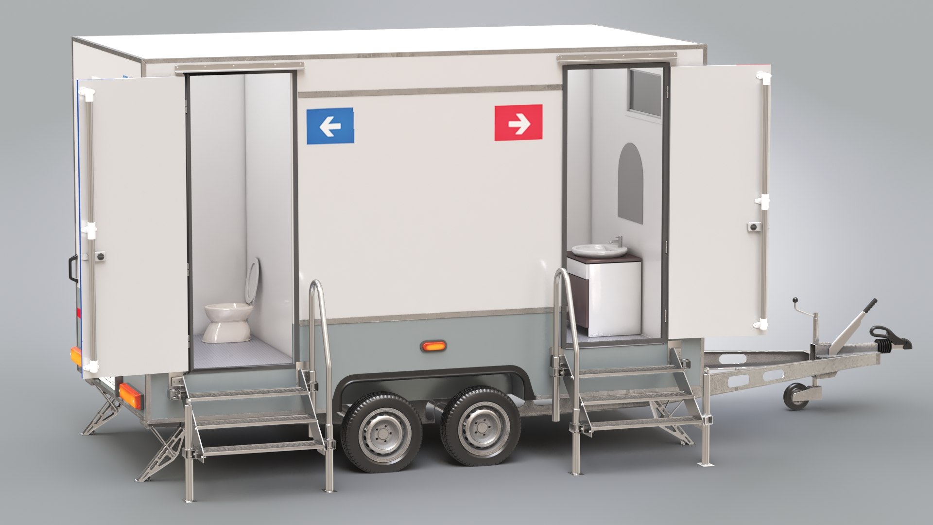 Toilet Trailer 3D Model - TurboSquid 1632137