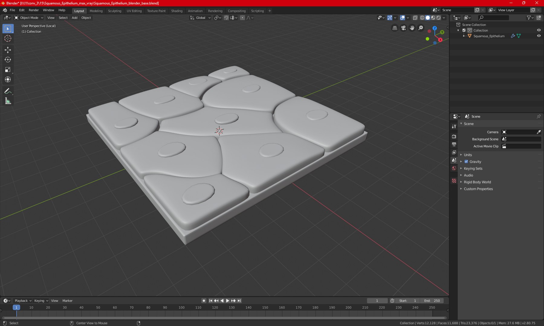 Squamous Epithelium Model - TurboSquid 2235509