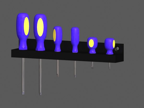 screw driver set 3d model