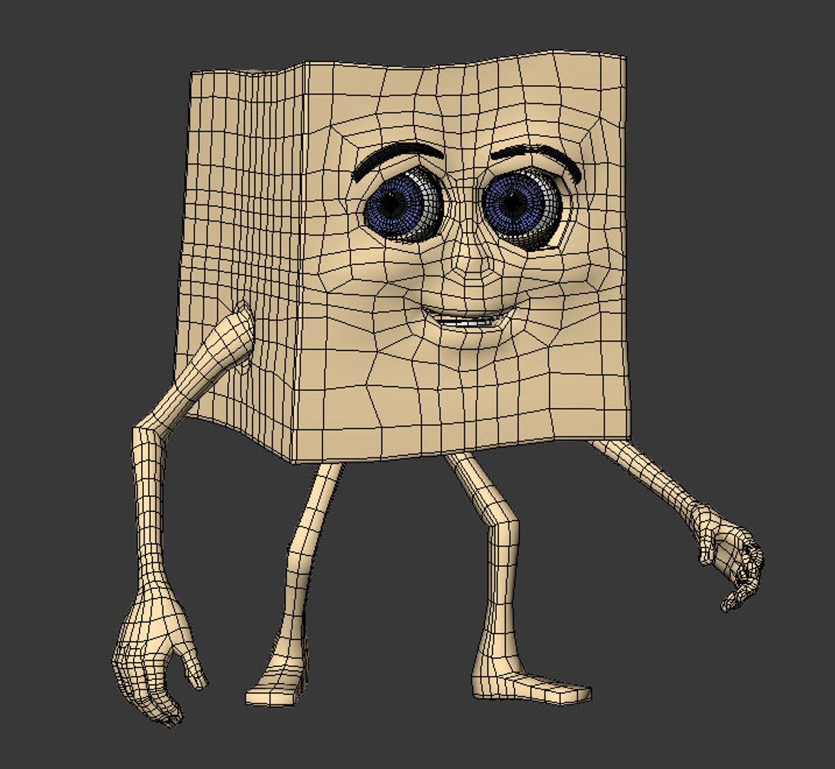 character glitch 3d model