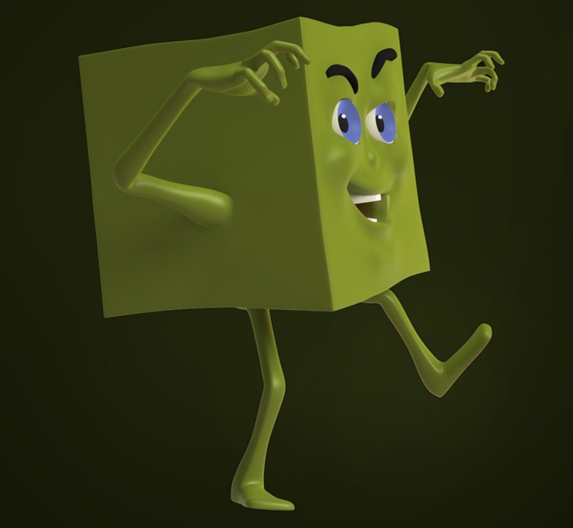 character glitch 3d model