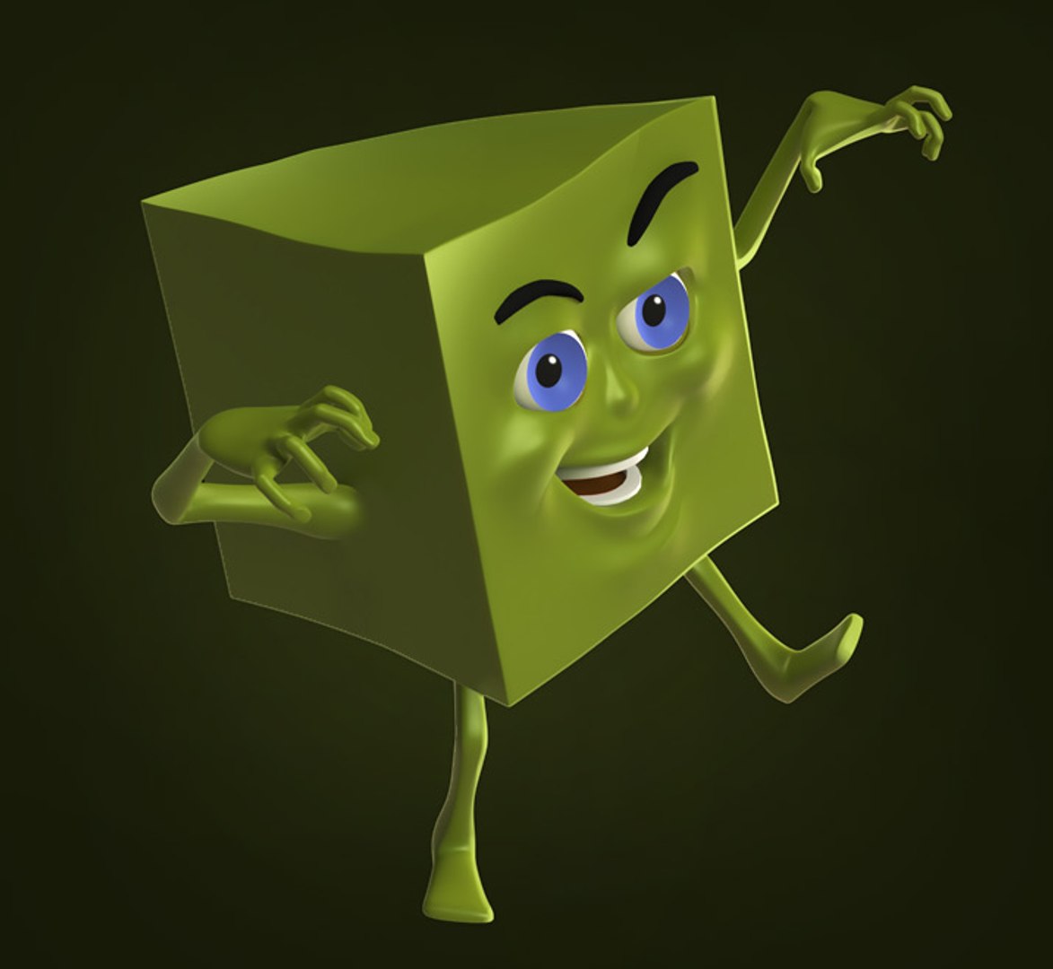 character glitch 3d model
