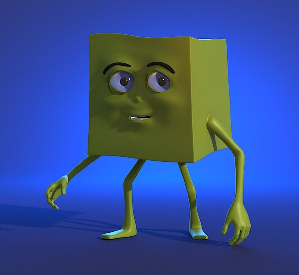 character glitch 3d model