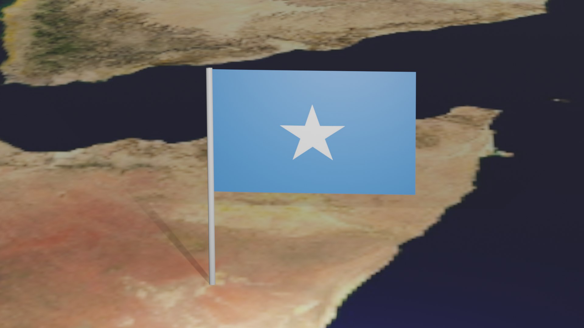 Somalian flag with animation 3D - TurboSquid 2115082