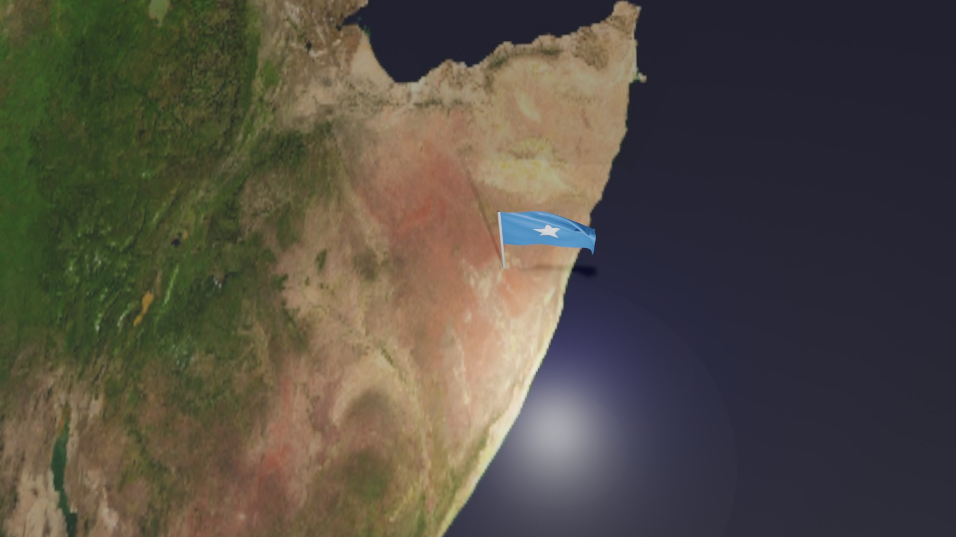 Somalian flag with animation 3D - TurboSquid 2115082