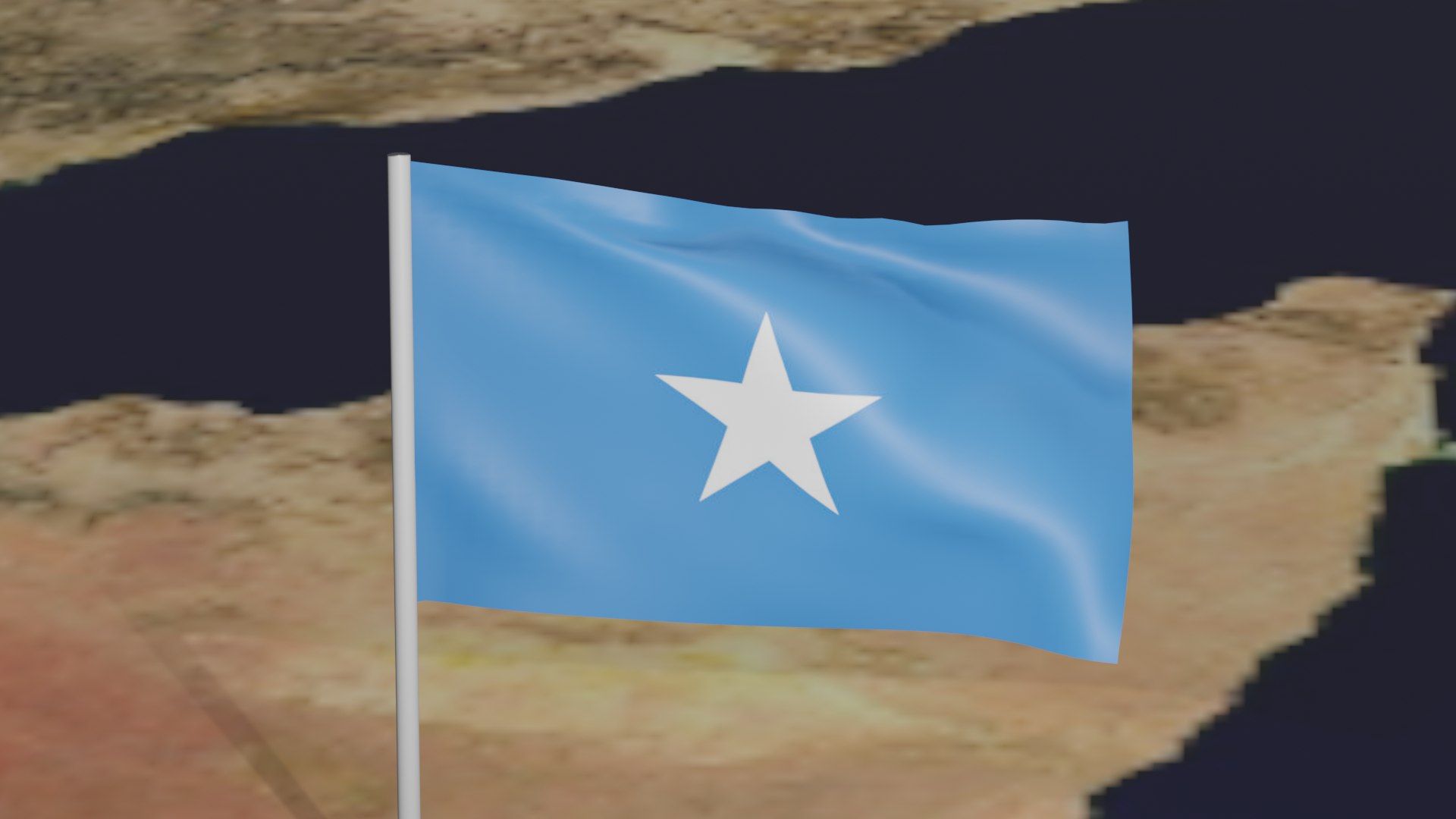 Somalian flag with animation 3D - TurboSquid 2115082