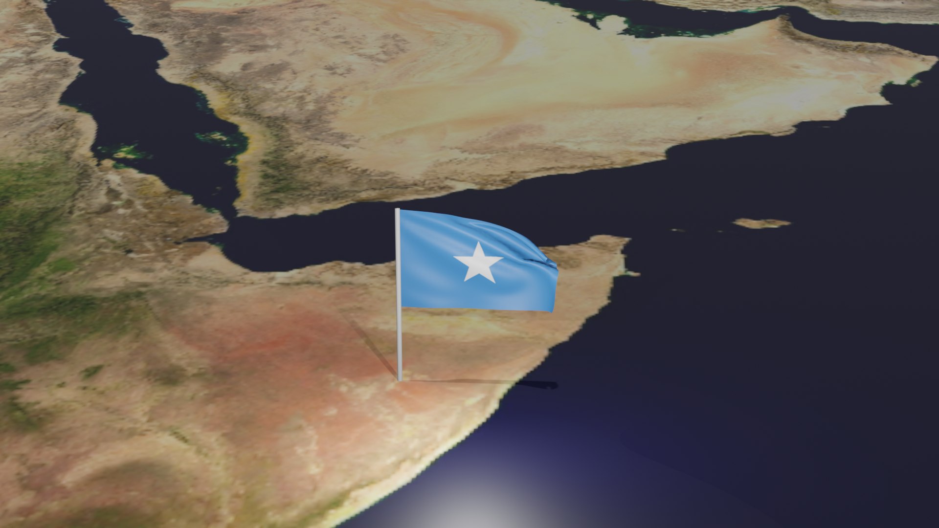 Somalian flag with animation 3D - TurboSquid 2115082