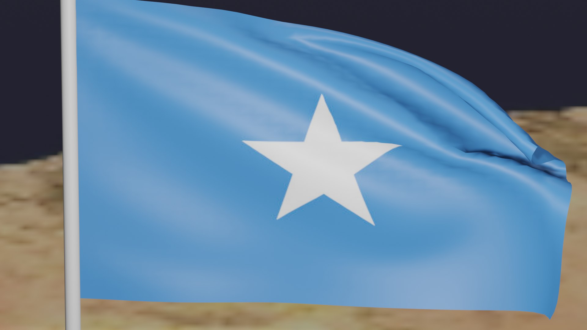 Somalian flag with animation 3D - TurboSquid 2115082
