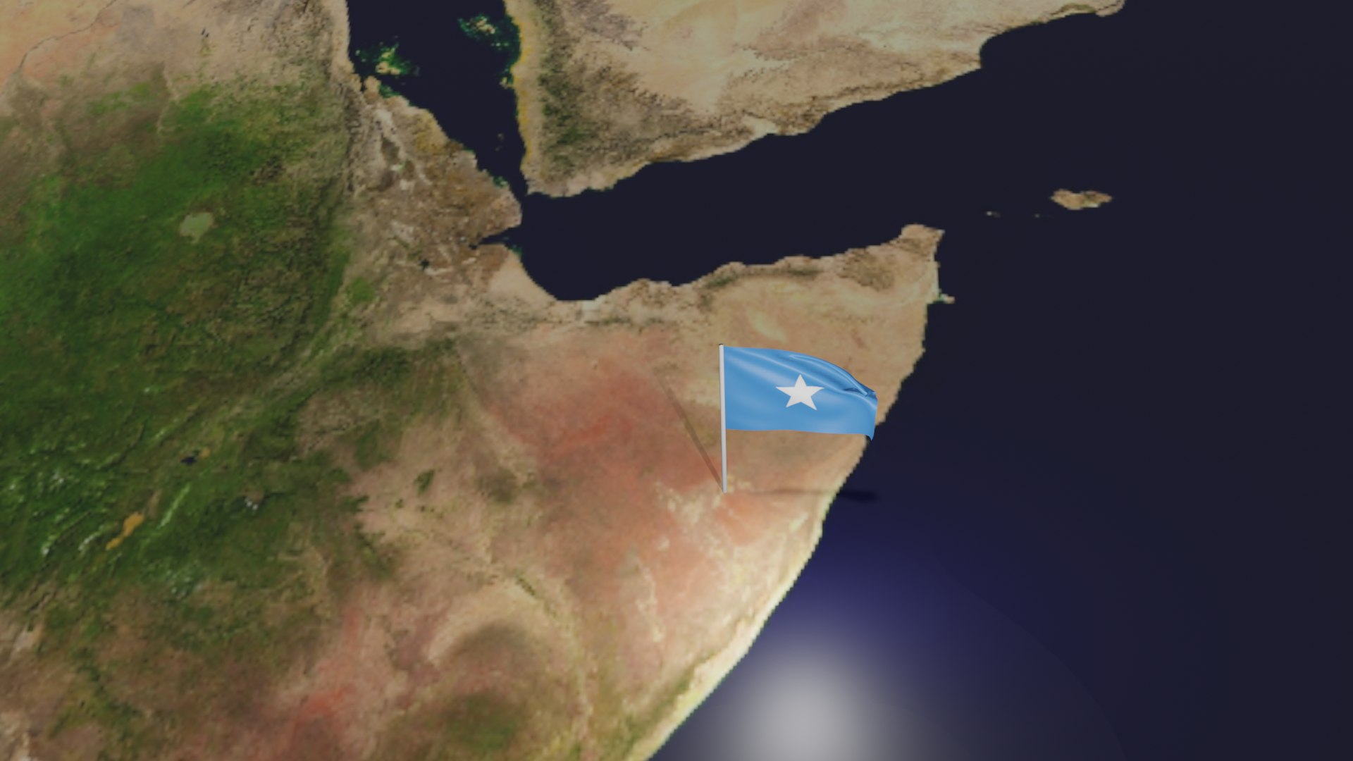 Somalian flag with animation 3D - TurboSquid 2115082