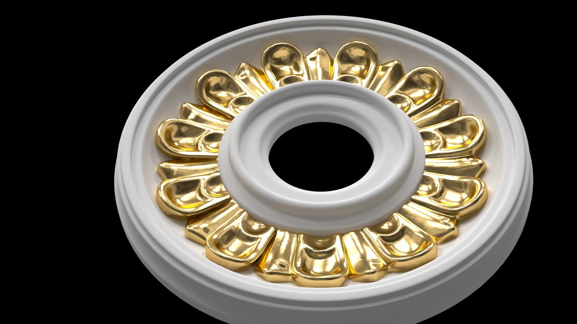 3D Ceiling Sockets Gypsum Plaster DR6 - TurboSquid 2012635