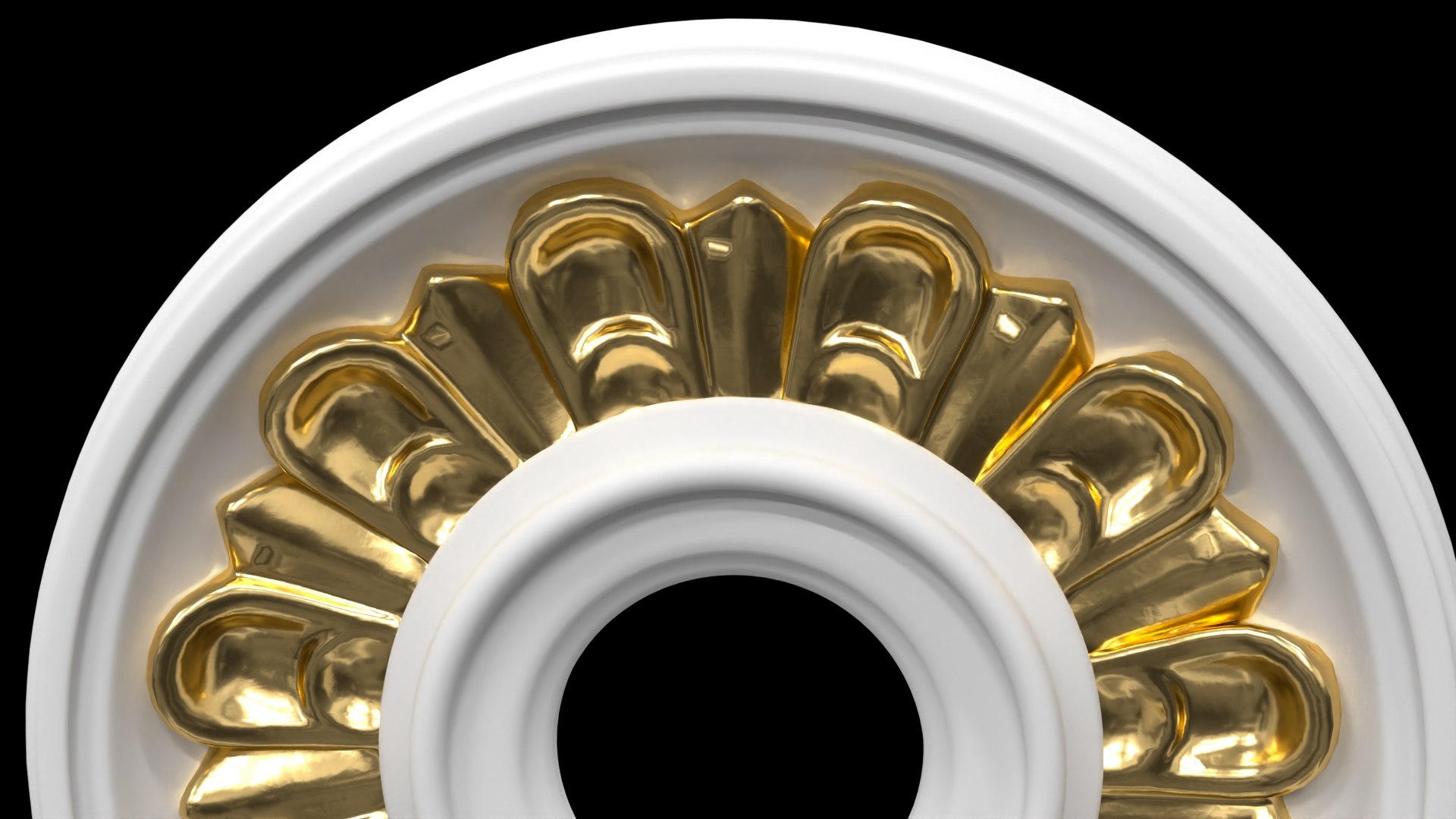 3D Ceiling Sockets Gypsum Plaster DR6 - TurboSquid 2012635