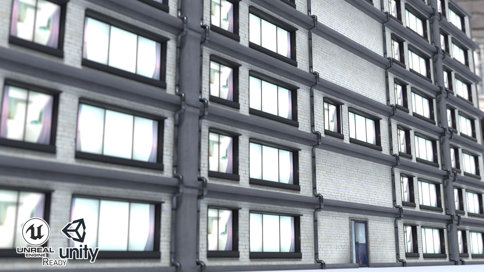 Set Building Asset Unity Model - TurboSquid 1306222