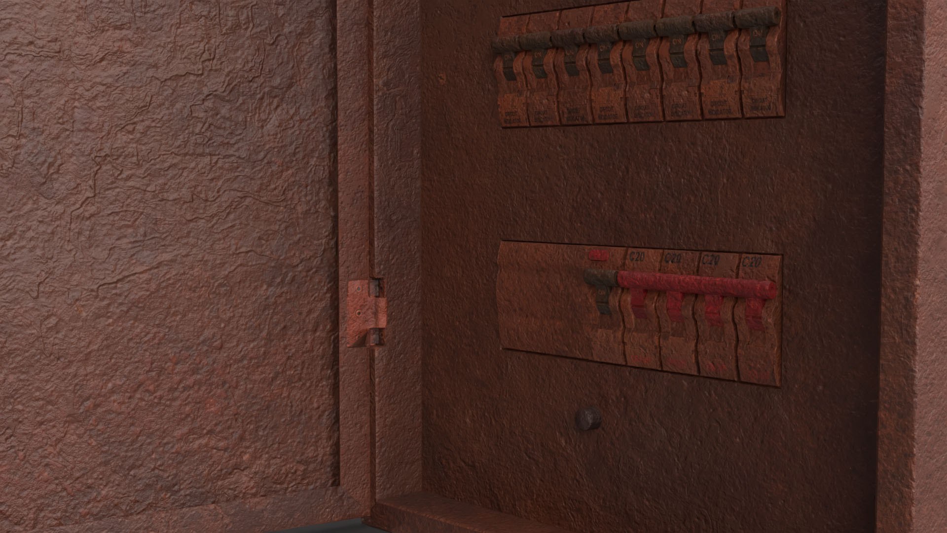 3D Model Rusted Power Box - Game Ready Electrical Panel - TurboSquid ...