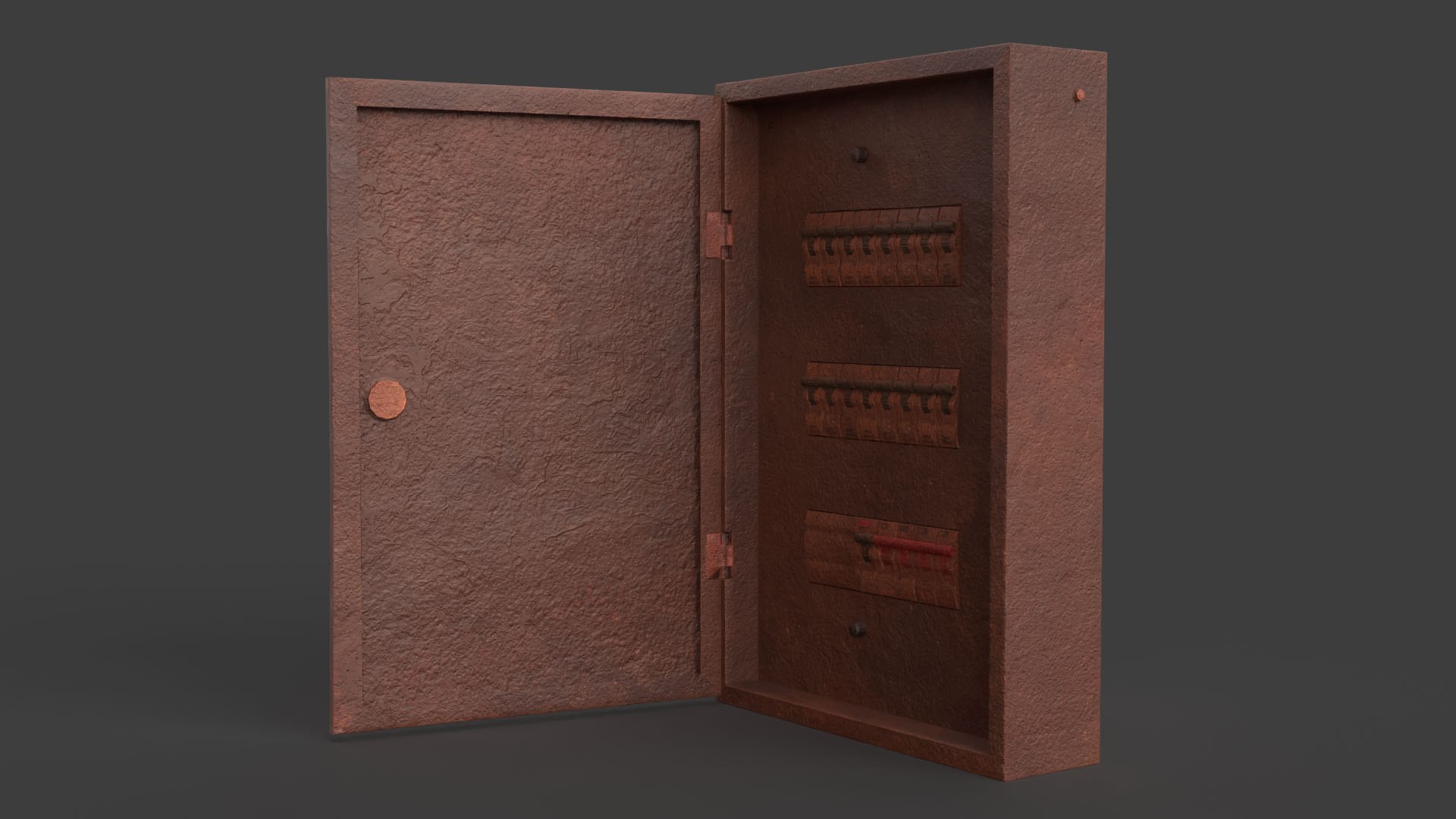 3D Model Rusted Power Box - Game Ready Electrical Panel - TurboSquid ...