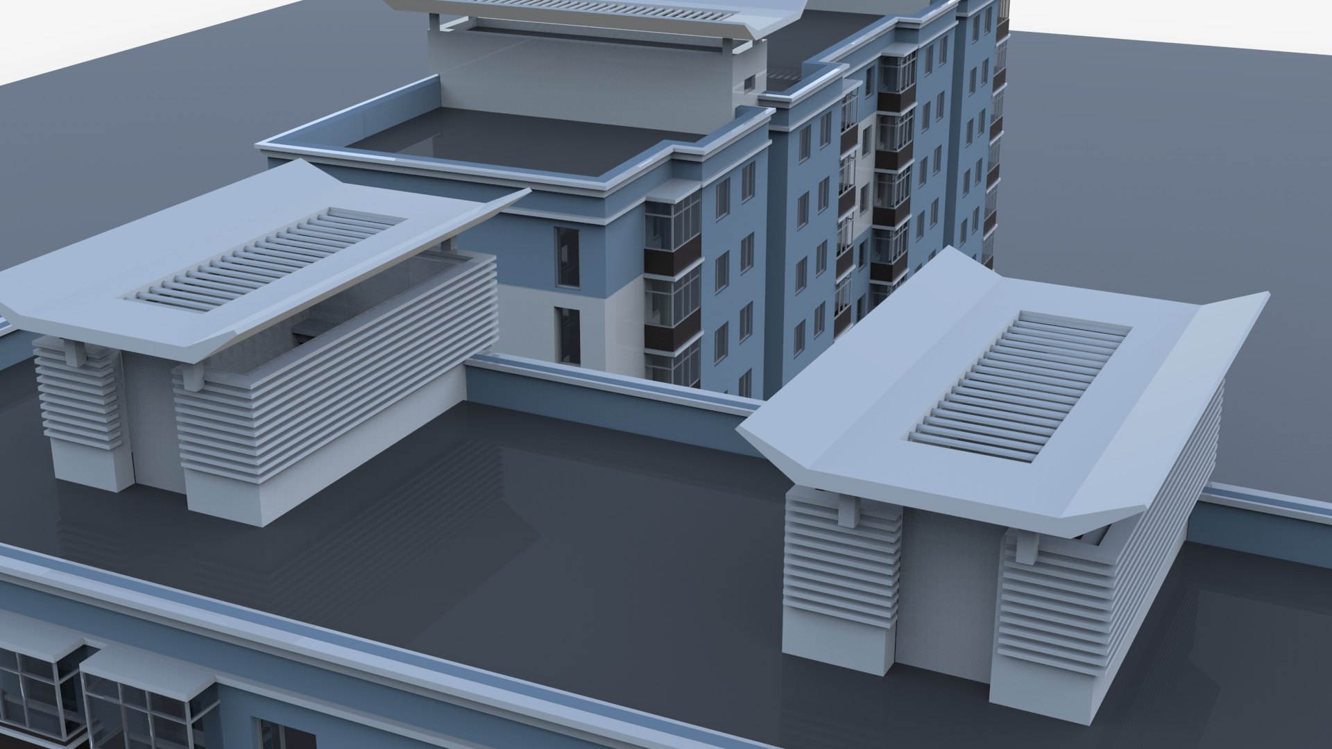 3D City Building Apartment Place House Model - TurboSquid 1821495