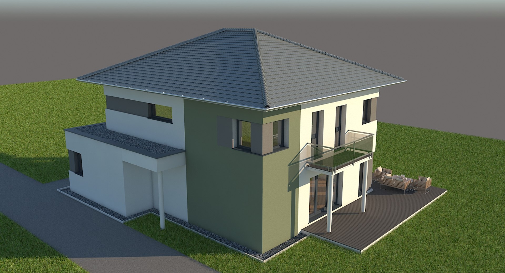 3d Model Modern Single Family Home