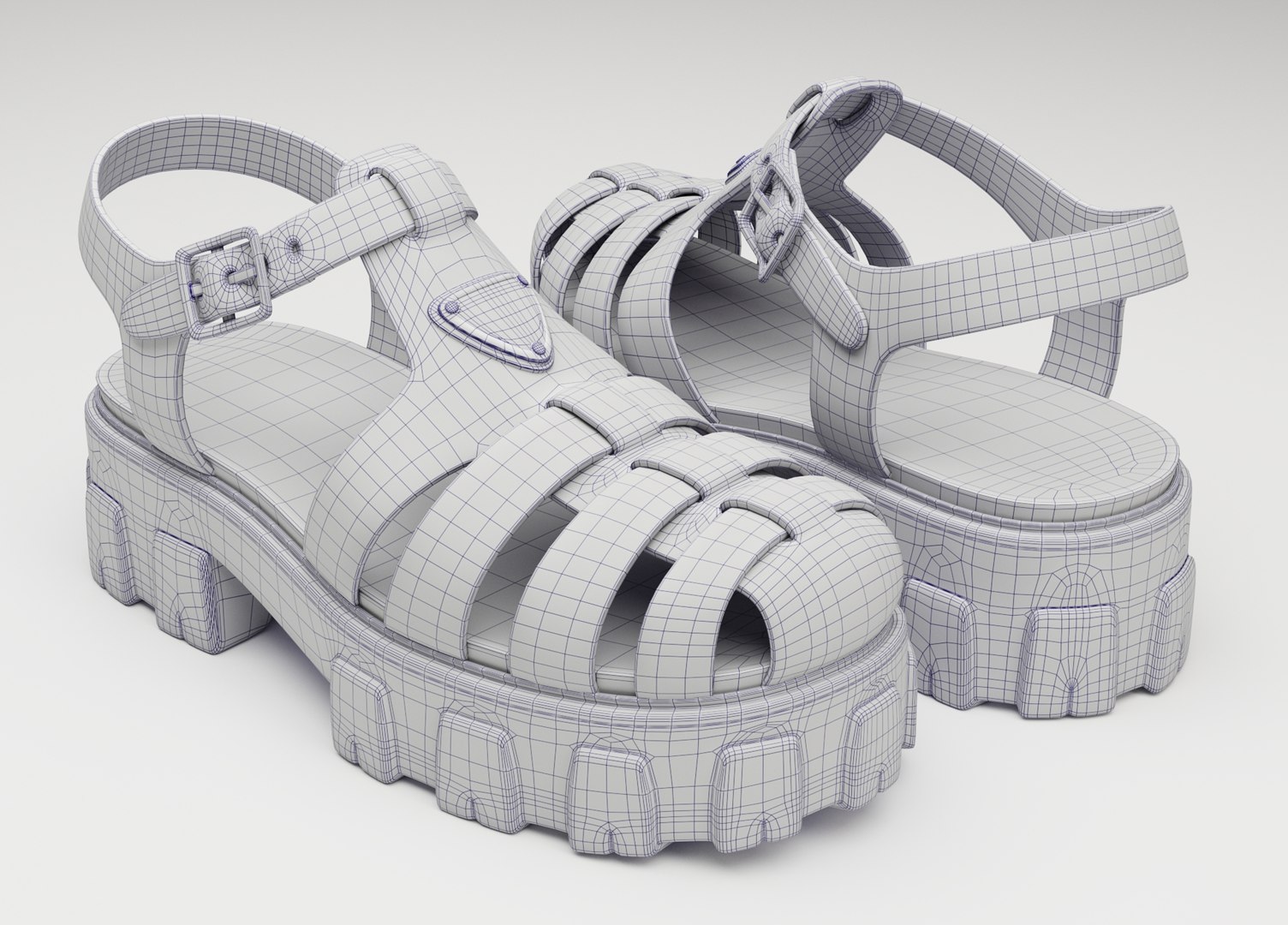 Sandals Prada 3D model - TurboSquid 2149945