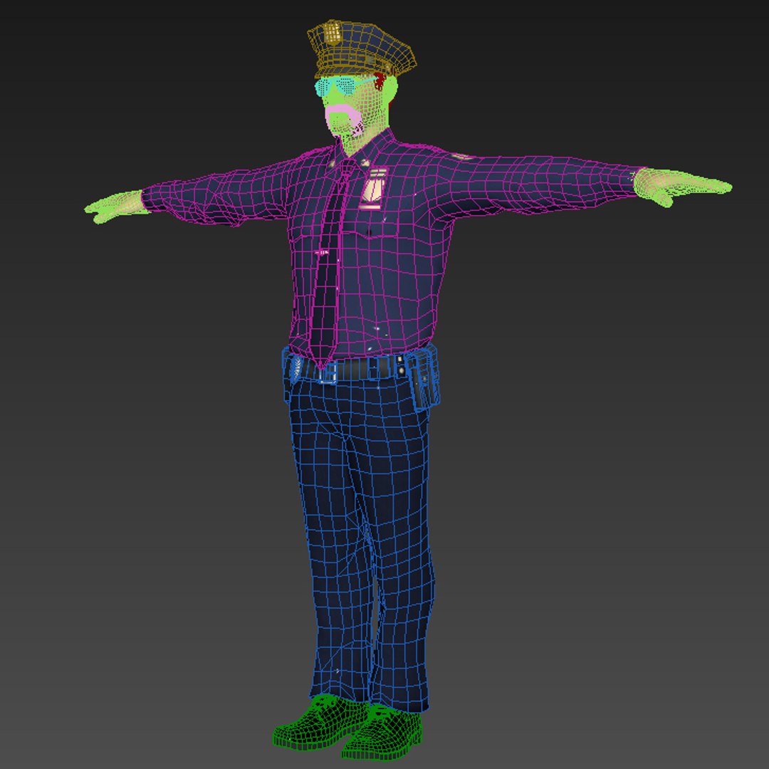 3D Model Police Officer Cop Character - TurboSquid 1375906