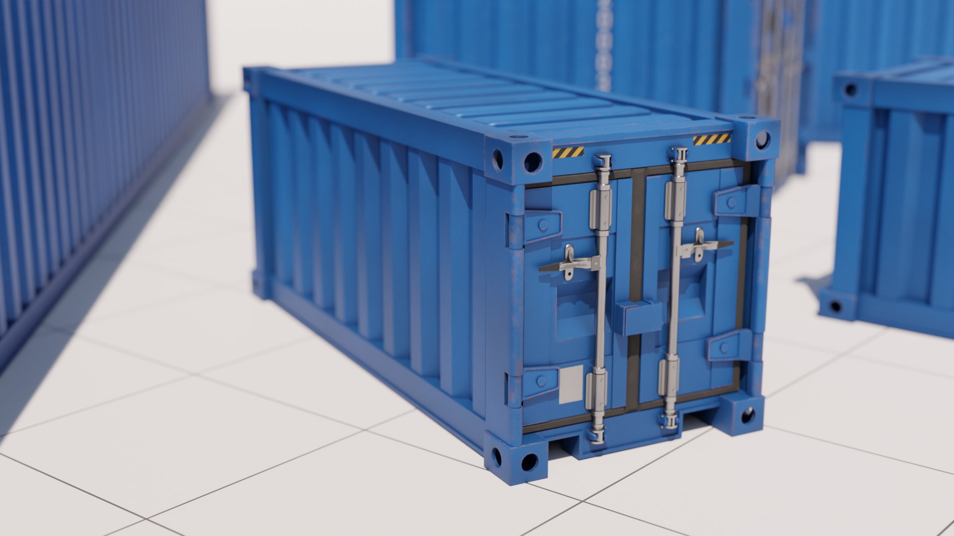 3D Containers - 5 Sizes - Blue Model - TurboSquid 2112490